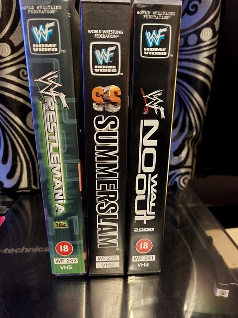WWF/WWE VHS BUNDLE No Way Out, Wrestlemania, Summerslam Attitude Era. £ ...