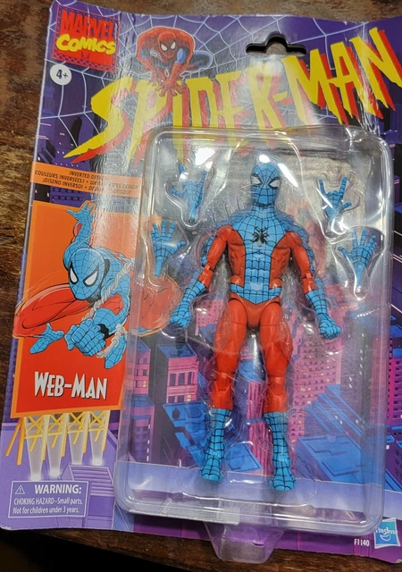 HASBRO MARVEL LEGENDS Spider-Man Retro 6” Web Man Action Figure NIB EUR ...