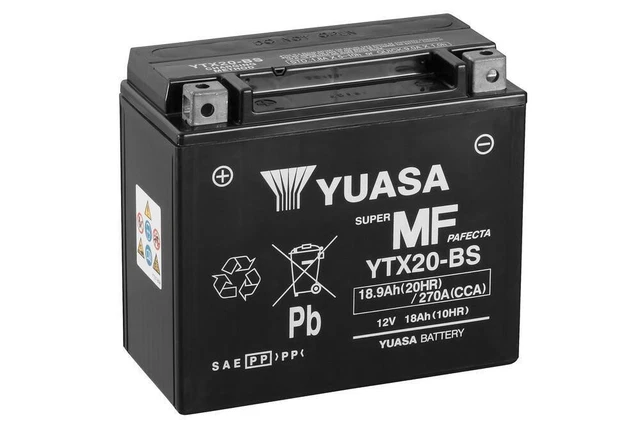 YUASA MF BATTERY | YTX20-BS(CP) For Harley Davidson XLH 1200 Sportster ...