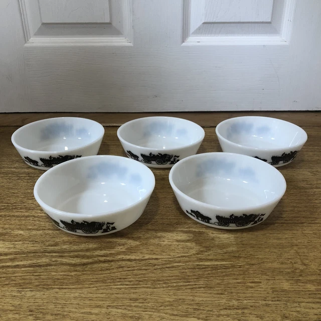 RARE VINTAGE 1960S JAJ Pyrex “Harvest Silhouette” / “Haymaker” Bowls ...