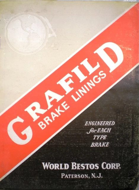 GRAFILD BREMSBELÄGE KATALOG ASBEST Bremsen Kupplungsverkleidungen 1941 ...