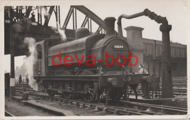RAILWAY PHOTO LNER J52 68844 Peterborough c1954 GNR Ivatt 0-6-0ST Loco ...