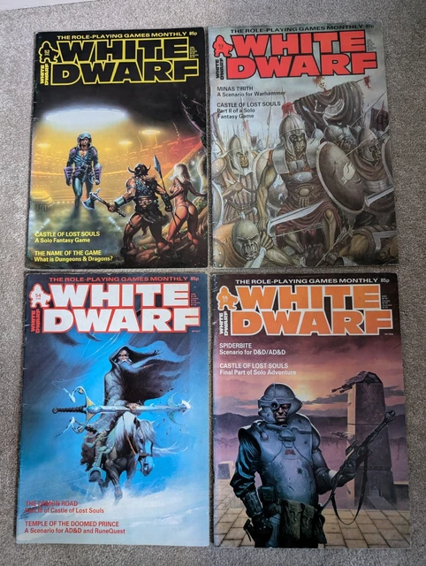 WHITE DWARF EARLY issue bundle: 52 53 54 55 Vintage Games workshop D&D ...