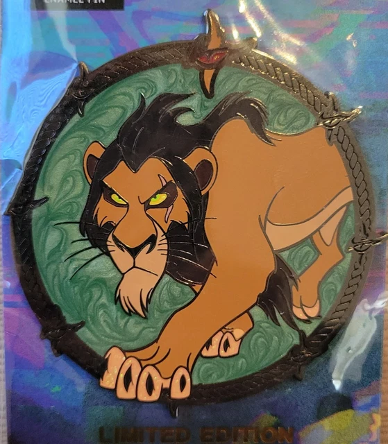 DISNEY ICONIC VILLAINS Series Scar Pin LE 300 3” PALM £42.79 - PicClick UK