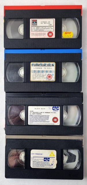 BUNDLE X4 VINTAGE VHS Film Big Box Ex Rental Tapes STREET OF NO RETURN ...