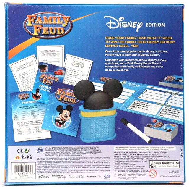 DISNEY FAMILY FEUD Game 2021 Disney & Pixar Themed Questions Exclusive ...