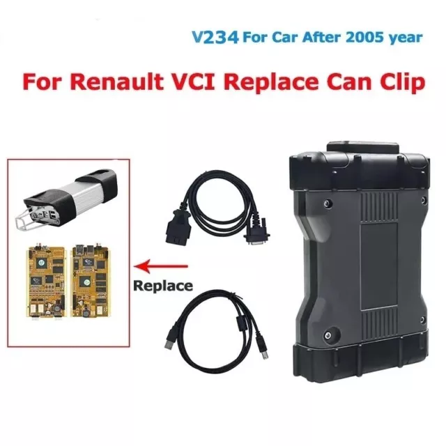 NEW VCI V224 Can Clip Pour Renault ET Nissan Consult 3 V09.21.00 OBD2 ...