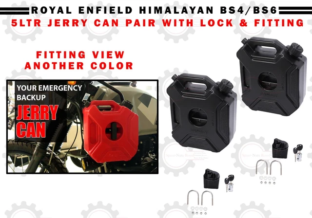 ROYAL ENFIELD HIMALAYAN BS4/BS6 "5Ltr Jerry Can Pair With Lock ...