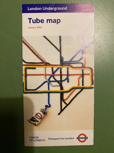 LONDON UNDERGROUND TUBE Map 2004 'The Tate Gallery by Tube' - David ...