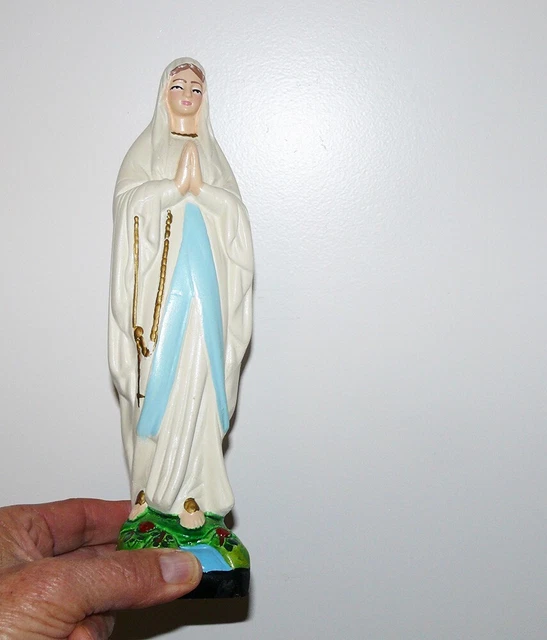 STATUETTE ANCIENNE EN plâtre La Sainte Vierge Marie - Notre Dame de ...