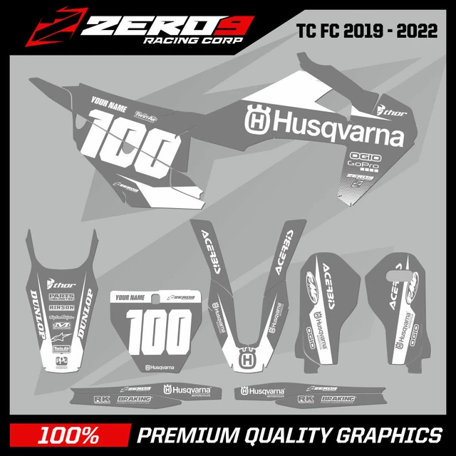 CUSTOM MX GRAPHICS Kit: HUSQVARNA Motocross Graphics TE FE TC FC TX FX ...