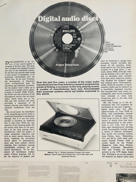 1979 WORLDS FIRST CD Player Philips Prototype Pinkeltje Vintage Print ...