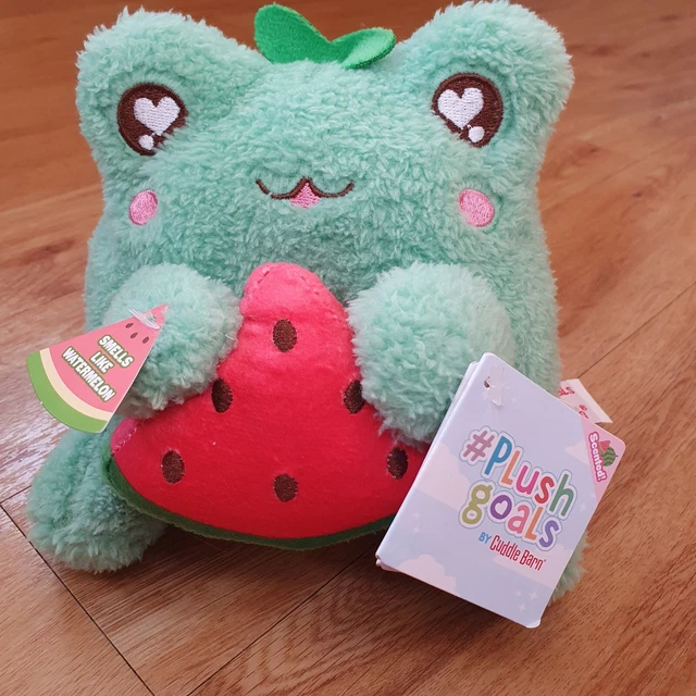 PLUSH GOALS BY Cuddle Barn Frog Wawa Plush Soft Toy Kawaii Watermelon ...