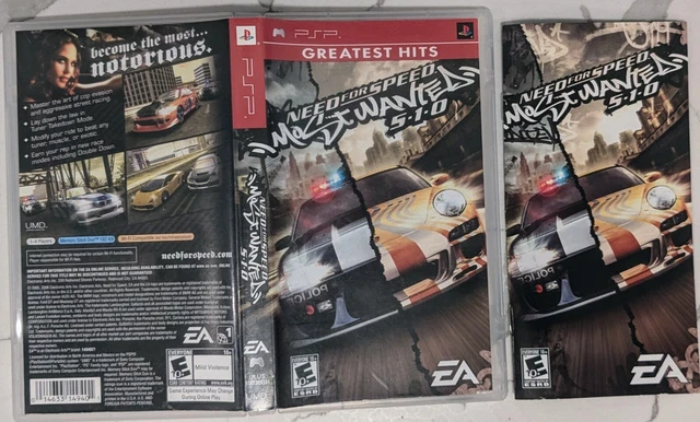 NEED FOR SPEED Most Wanted 5-1-0 PSP Case & mint booklet Only - No Game ...