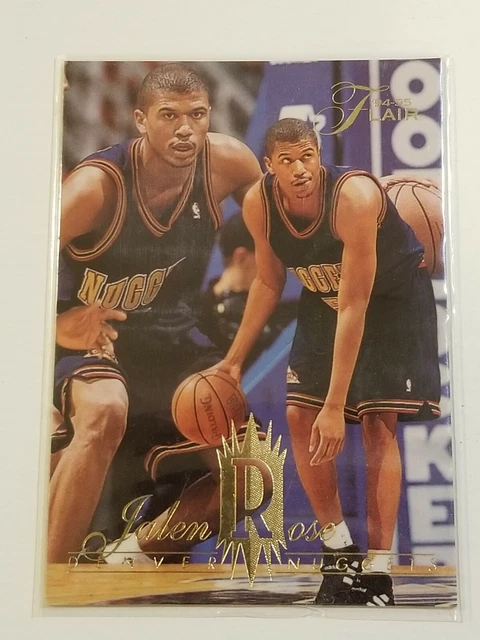 JALEN ROSE 1994-95 Flair Card Denver Nuggets Michigan Wolverines FAB 5 ...