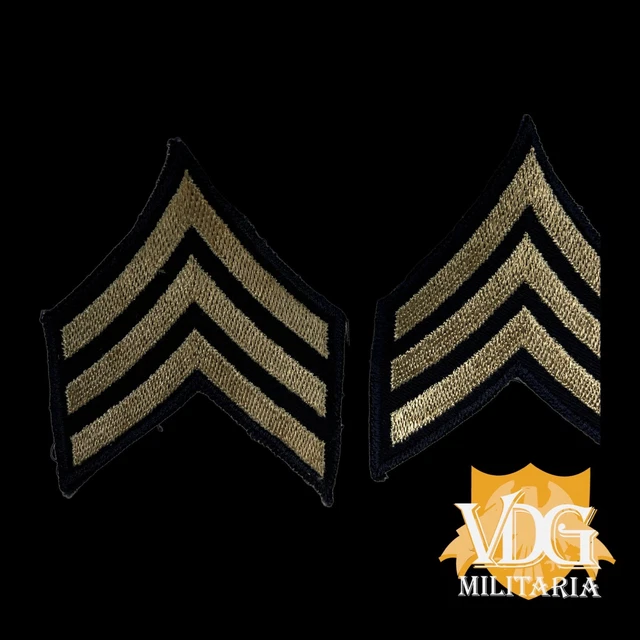 WW2 WWII US Army Sergeant SGT NCO Rank Insignia Chevron Set #P728 EUR 8 ...