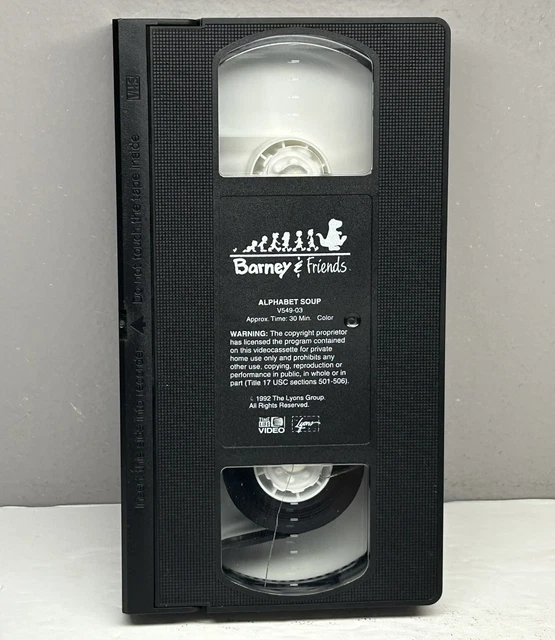 BARNEY & FRIENDS Alphabet Soup VHS 1992 Video Tape Only Time Life ...