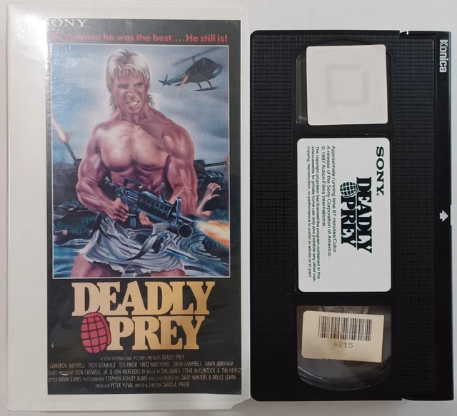DEADLY PREY (1987) VHS Ex-Rental INSANELY VIOLENT ACTION Cult TED PRIOR ...