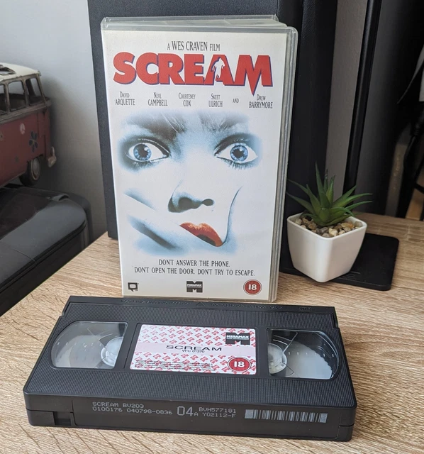 SCREAM VHS VIDEO Tape Neve Campbell, Courtney Cox, Wes Craven Horror Collectable £17.99 ...