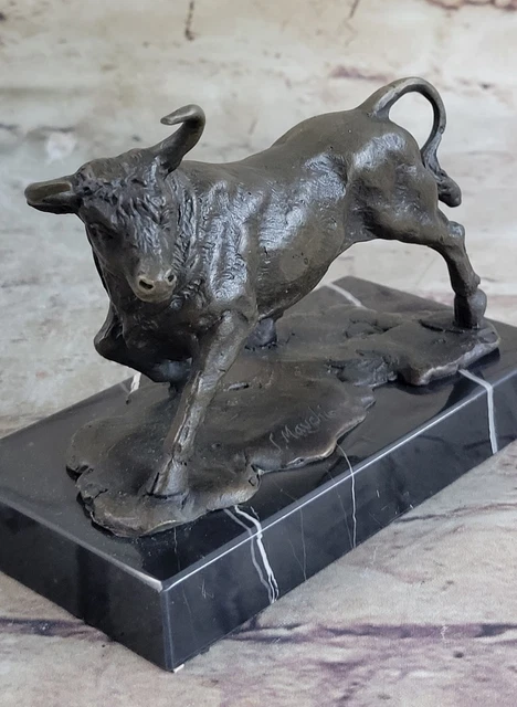 MAVCHI`S PICASSO-INSPIRED BULL Escultura - Bronce Homenaje Obra de Arte ...