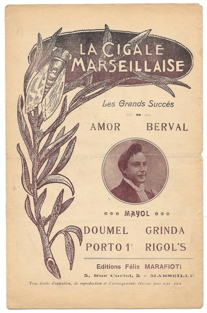 LA CIGALE MARSEILLAISE de AMOR BERVAL 3 Succés Bella Pépina Entre donc ...