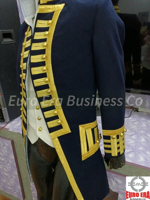NAPOLEONIC REGENCY NAVAL Admiral Captain Frock Coat & Waistcoat In All ...