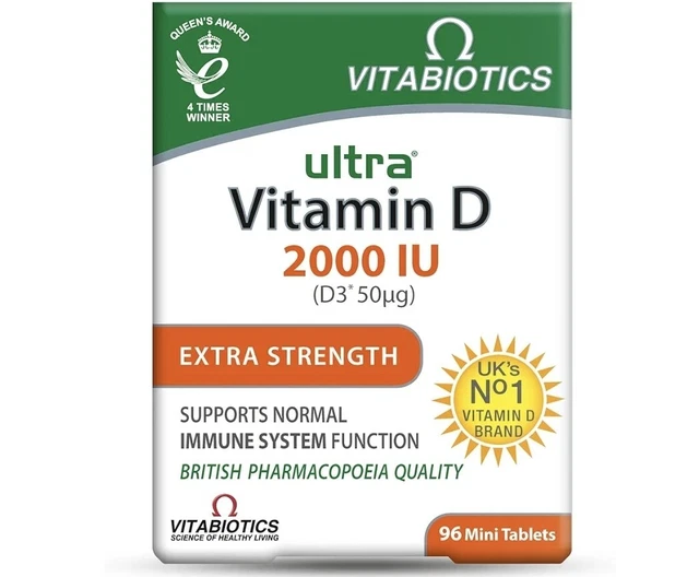 VITABIOTICS ULTRA VITAMIN D 2000IU 50mg Extra Strength Tablet - 96 ...