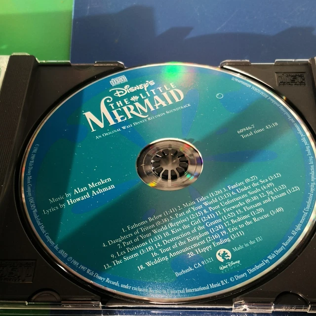 DISNEY THE LITTLE Mermaid Original Soundtrack Alan Menken Howard Ashman ...