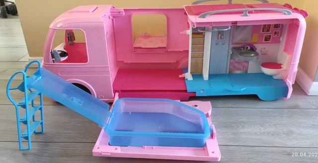 BARBIE DREAM CAMPER Van PlaySet Pool Water Slide. £35.00 - PicClick UK
