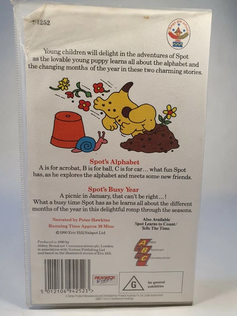 SPOTS ALPHABET & Spots Busy Year VHS 1990 Vintage Animation $9.95 ...