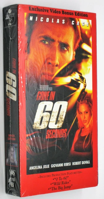 GONE IN 60 SECONDS New VHS Nicolas Cage Angelina Jolie Steal 50 Cars In ...