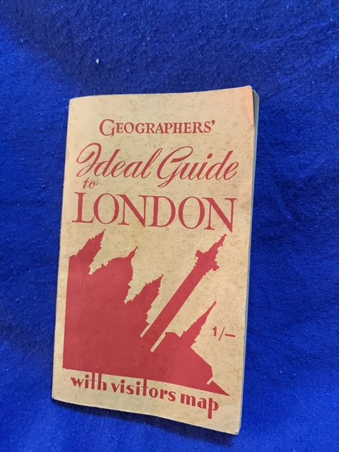 GEOGRAPHER'S IDEAL GUIDE to London Visitors Map traveling 1950's £11.98 ...