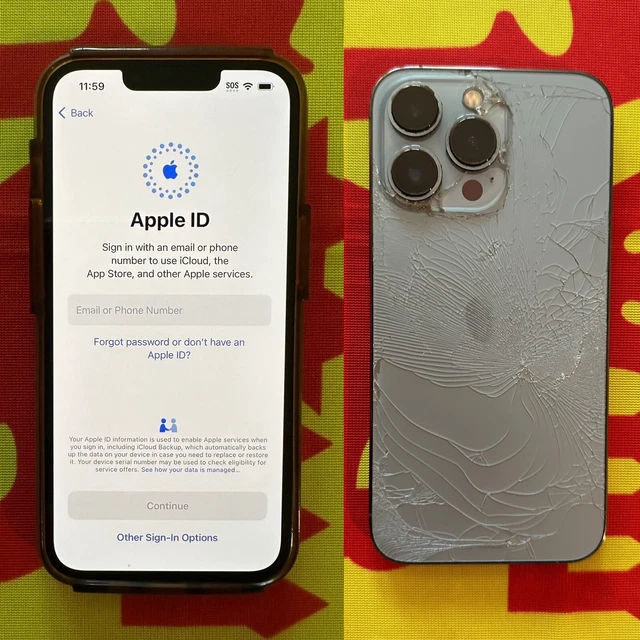 APPLE IPHONE 13 Pro blu sierra 128 GB ROTTO POSTERIORE sbloccato EUR ...