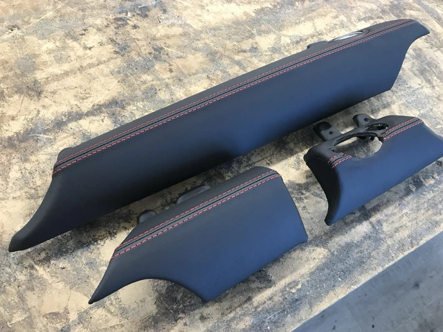 BMW MINI R56 R57 R58 JCW GP lower dash trims in black leather with ...