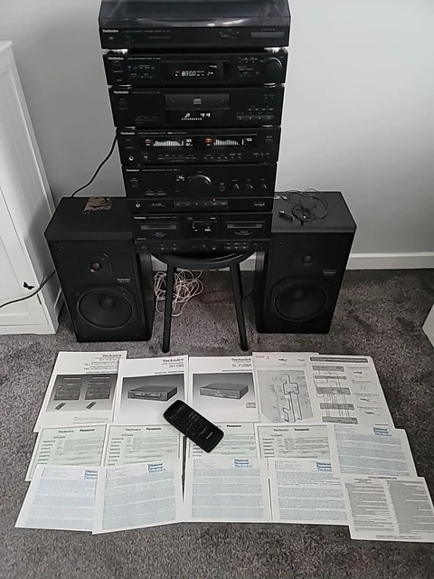 TECHNICS HIFI SEPARATES Stack system With Turntable And Speakers With ...
