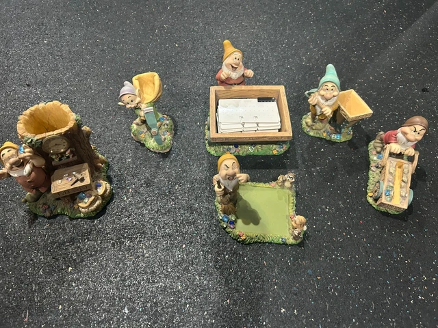 DISNEYS SNOW WHITE And The Seven Dwarfs 7 Piece Complete Desk Set ...