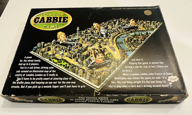 VINTAGE 1971 LONDON Cabbie Board Game - Family Fun toys Collectible ...