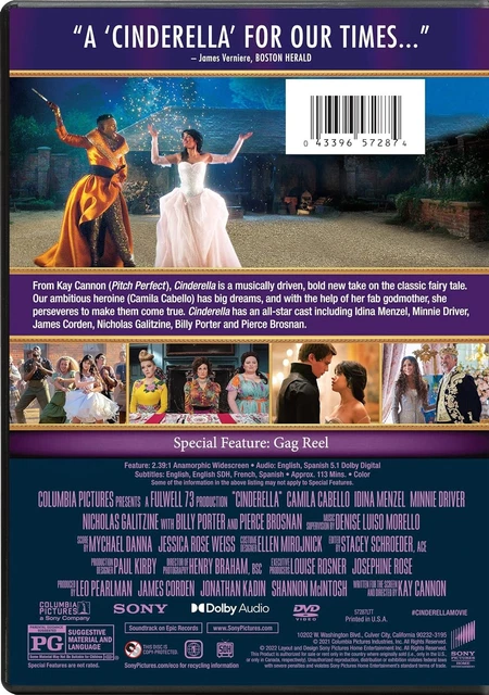 CINDERELLA (DVD) CAMILA Cabello Idina Menzel Minnie Driver Nicholas ...