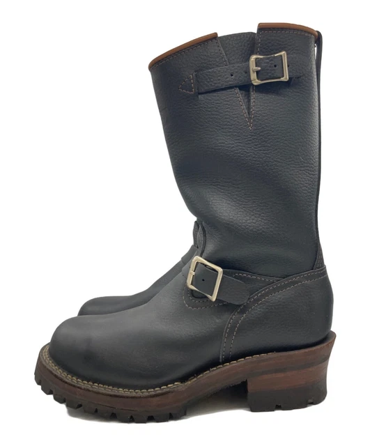 WESCO BOSS LEATHER Black Engineer Boots Single Strap US8E Men's Made ...