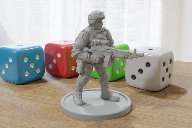 LMG SOLDAT 28MM/32MM Minifigurine - Moderne Wargaming Miniature pour ...