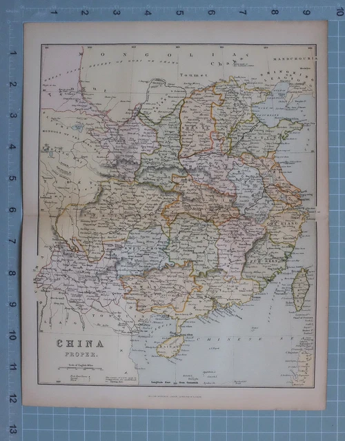 1880 CARTE CHINE Proper Hoo-Nan Kwei-Chow Formose Hainan Che-Kiang EUR ...