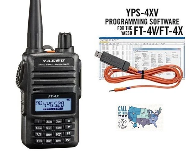 YAESU FT-4XR COMPACT VHF/UHF HT Transceiver with RT Systems Programming Kit EUR 166,59 - PicClick IT