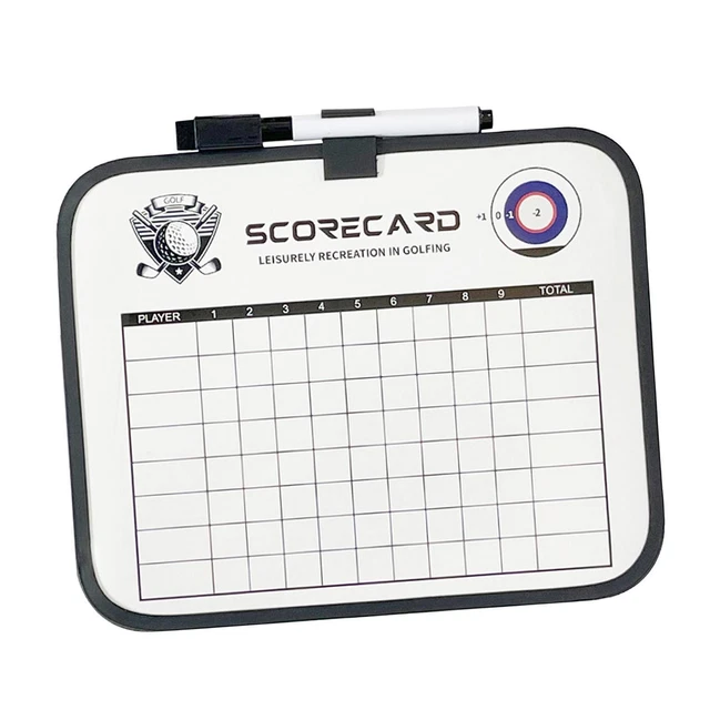 GOLF SCOREBOARD WITH Marker and Eraser Reusable Match Data Small ...