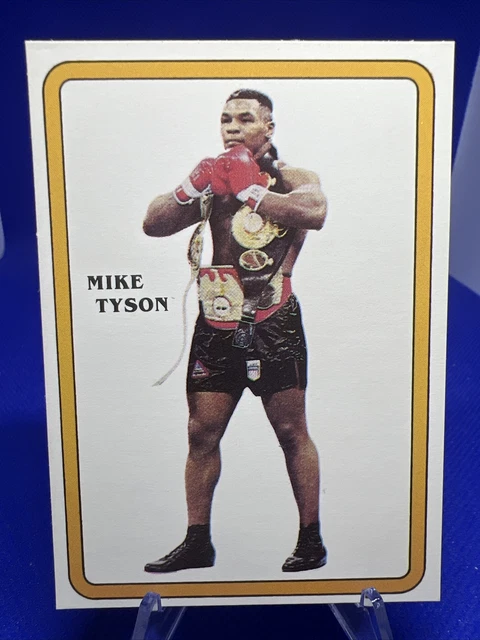 1989 CARTE DE boxe promotionnelle Mike Tyson champion du monde COUR N ...