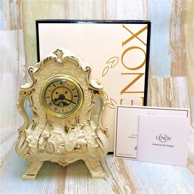 DISNEY BEAUTY AND the Beast Cogsworth Clock LENOX live action version ...