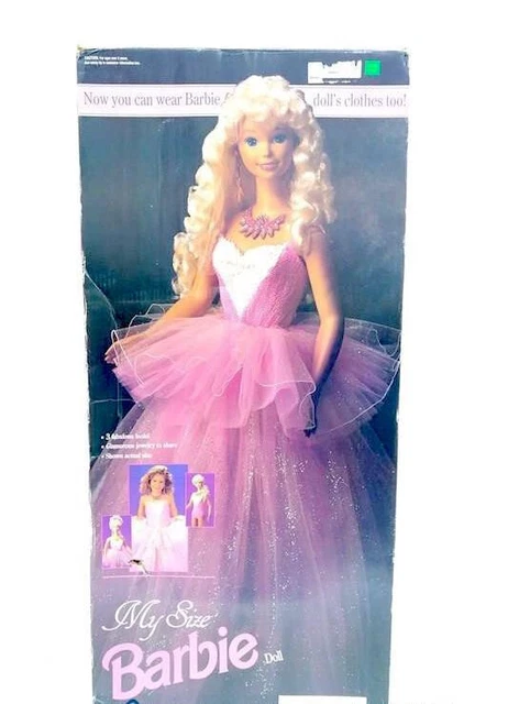 MY SIZE BARBIE Life Size 3 Ft Tall Ballerina Doll Mattel 1992 #2517 £ ...