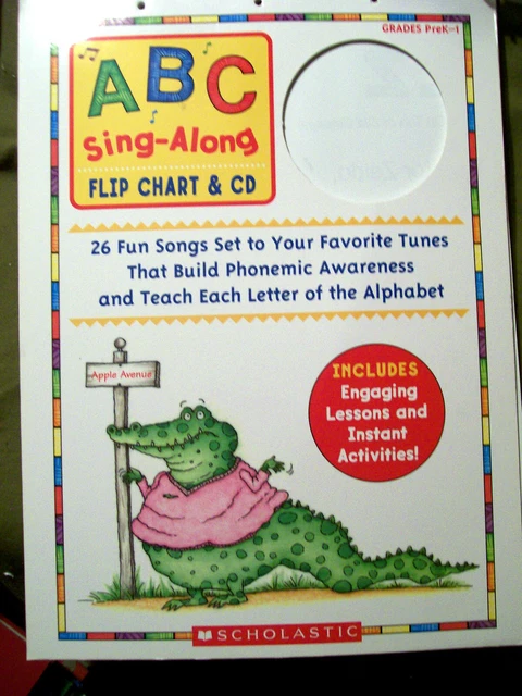 SCHOLASTIC ABC SING-ALONG Flip Chart (NO CD) Grades PreK -1 Lessons ...