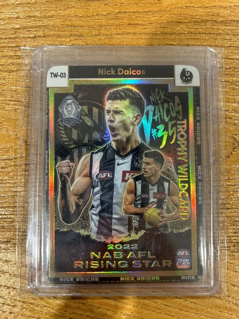 2023 AFL TEAMCOACH Collingwood Nick Daicos GOLD Trophy Wild Card (CODE ... 2023 AFL TEAMCOACH Collingwood Nick Daicos GOLD Trophy Wild Card (CODE ...