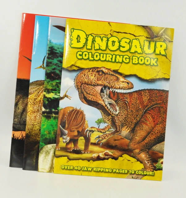 A4 KIDS DINOSAUR Activity Colouring Book Children Fun Learning Activity ...