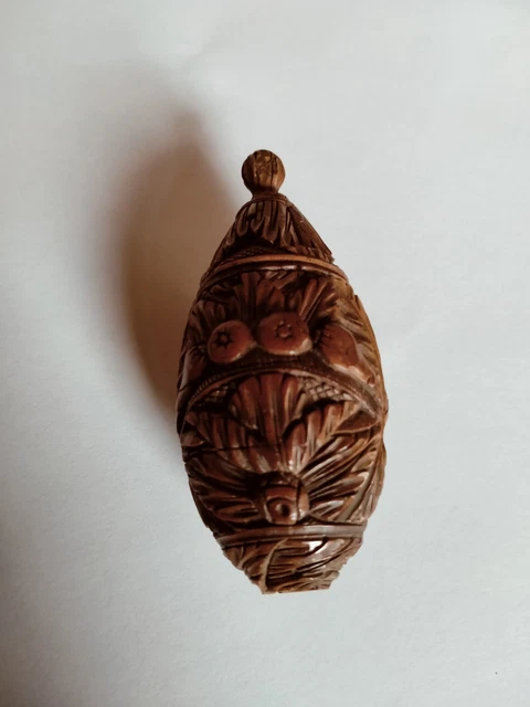 ANCIENNE SECOUETTE TABATIÈRE ou Fourneau de pipe en bois de corozo ...